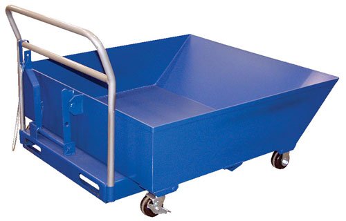Vestil Low Profile Parts Hopper 18 Inch High | Forklift Dump Parts Hopper